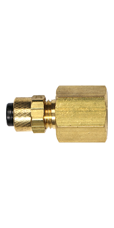 1/4" Tubing to 1/4" Female Pipe Thread (NPT) Brass Connector | Stratus ...